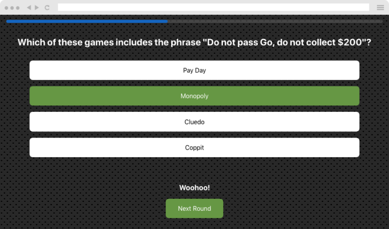 Trivia Game Website - Ken Frederick